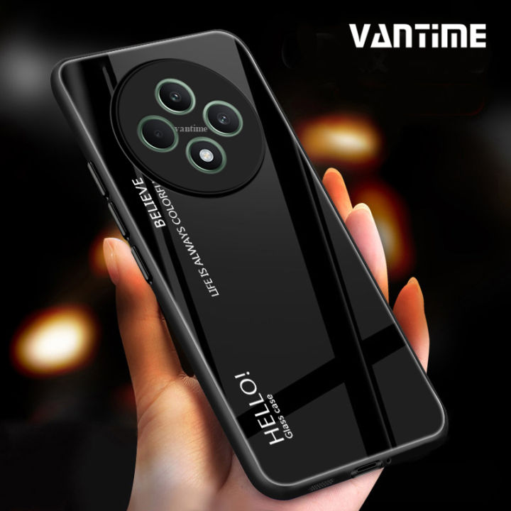 Vantime For Oppo Reno12 F 4g 5g Case Gradient Phone Back Hard Glass