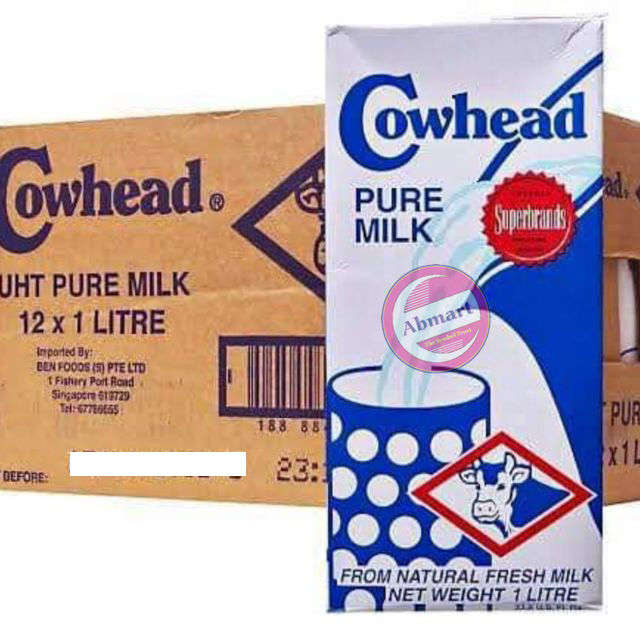 Cowhead Pure UHT Milk -1/LTR (1Case = 12pcs) | Daraz.com.bd