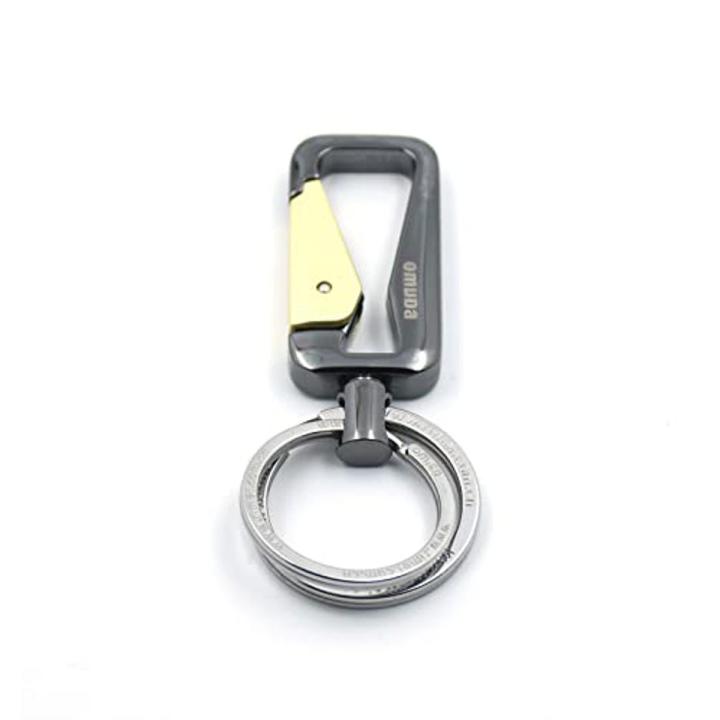 Omuda Hook Locking Silver Metal key ring for Bike, Car & Gifts-8005 ...