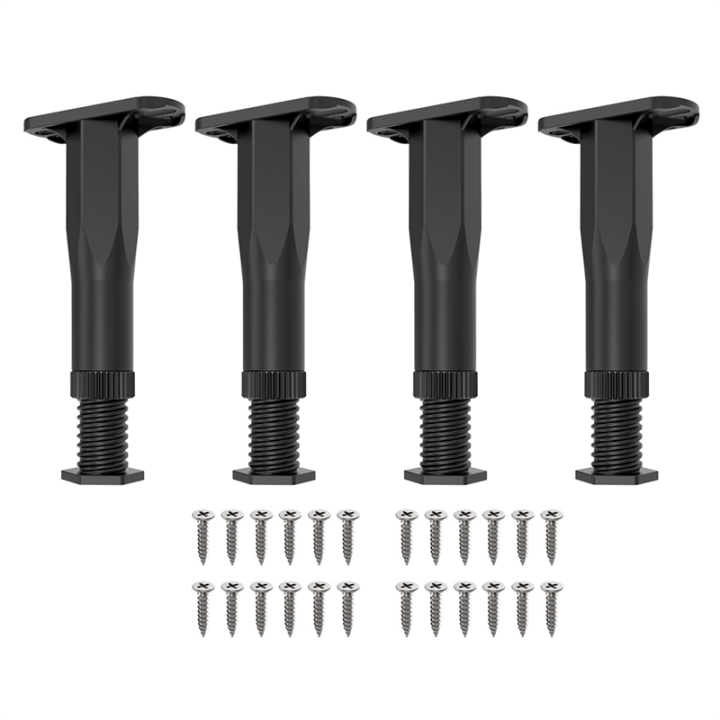 4PCS Adjustable Bed Frame Support Legs ( 8.3In-14.5In), Frame Center ...