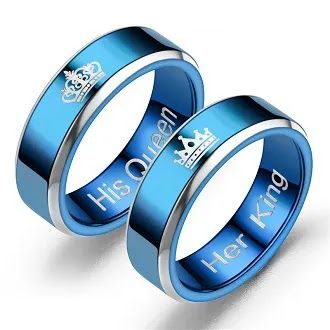 Good-Looking Pretty King Titanium Couple Ring - Ring For Girls | Daraz ...