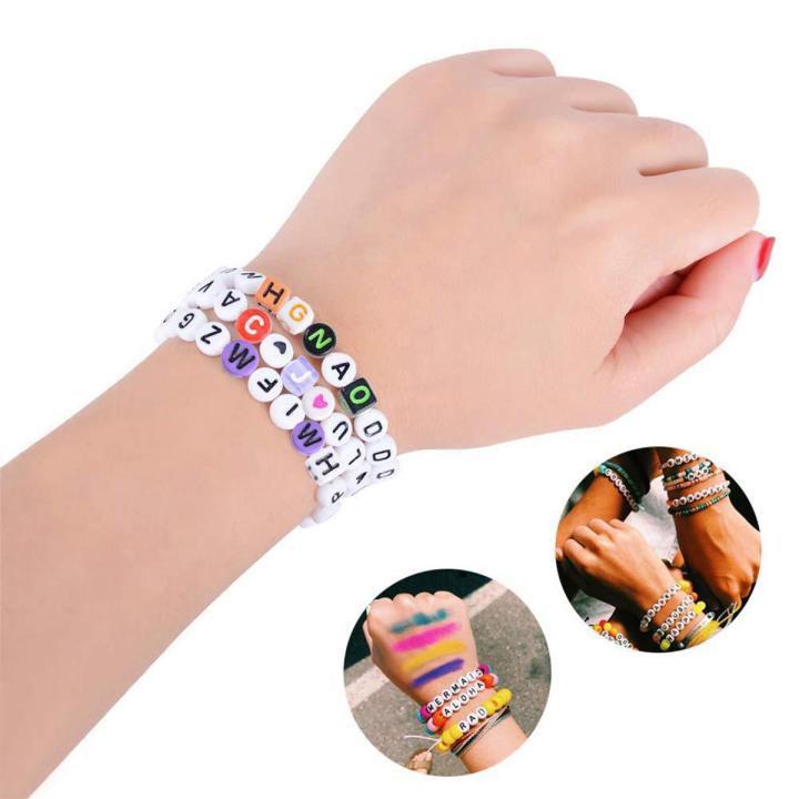 1200Pcs Acrylic Alphabet Letter Beads Set DIY Making Bracelet | Daraz ...