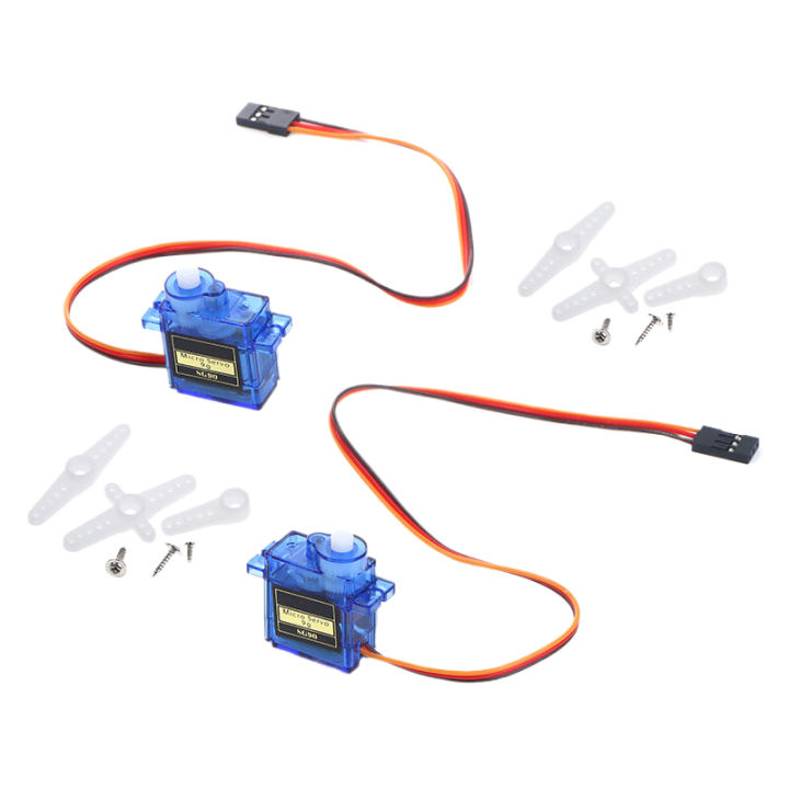 2pcs Sg90 9g Micro Digital Servo Motor 180 360degree Fixed Wing Gear