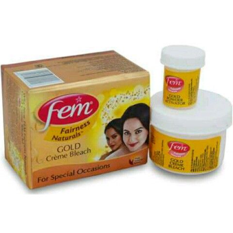 Fem Fairness Naturals Gold Creme Bleach With Real Gold - 24g | Daraz.com.bd