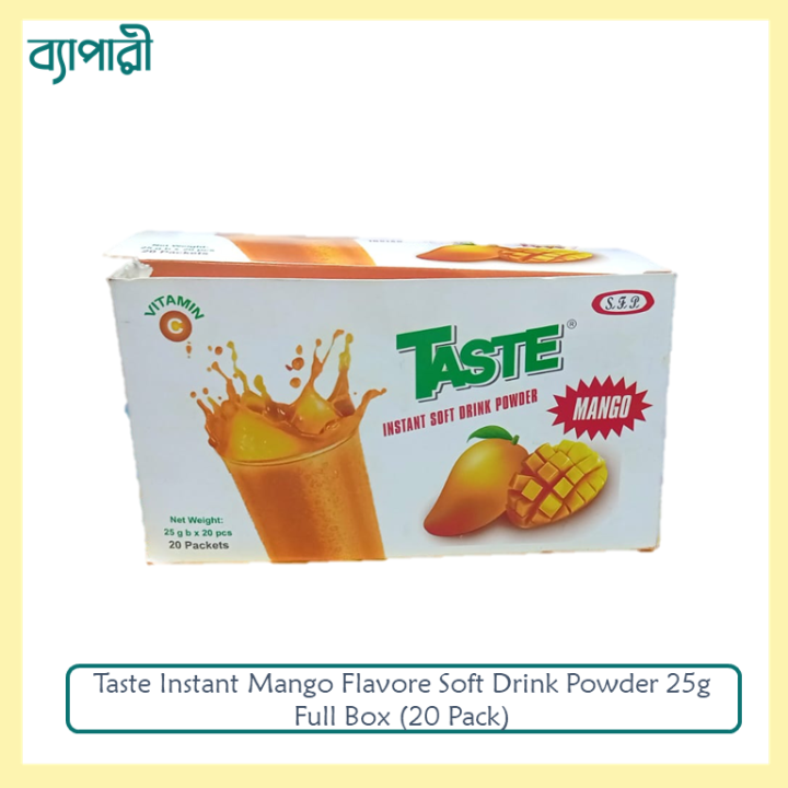 Taste Instant Mango Flavore Soft Drink Powder 25g Full Box (20 Pack ...