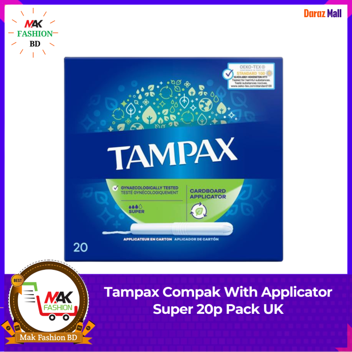 Tampax Compak With Applicator Super 20p Pack UK | Daraz.com.bd