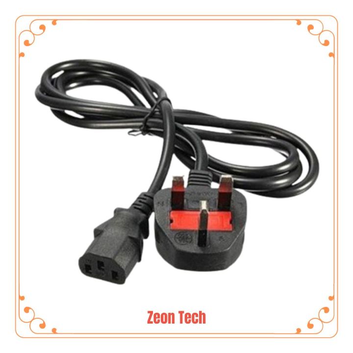 Desktop Power Supply Cable Cord - 3 Pin Plug | Daraz.com.bd