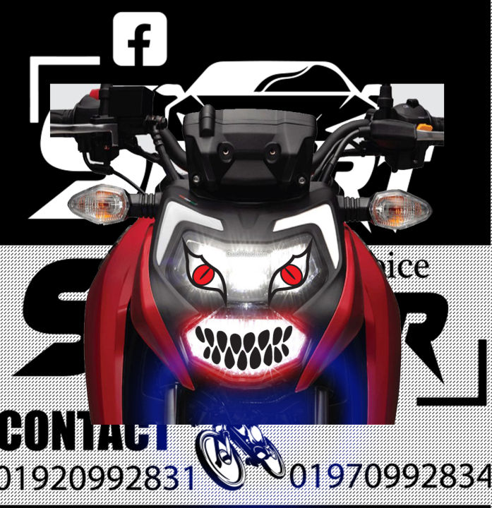 apache 4v eye sticker || head light sticker || bike sticker | Daraz.com.bd