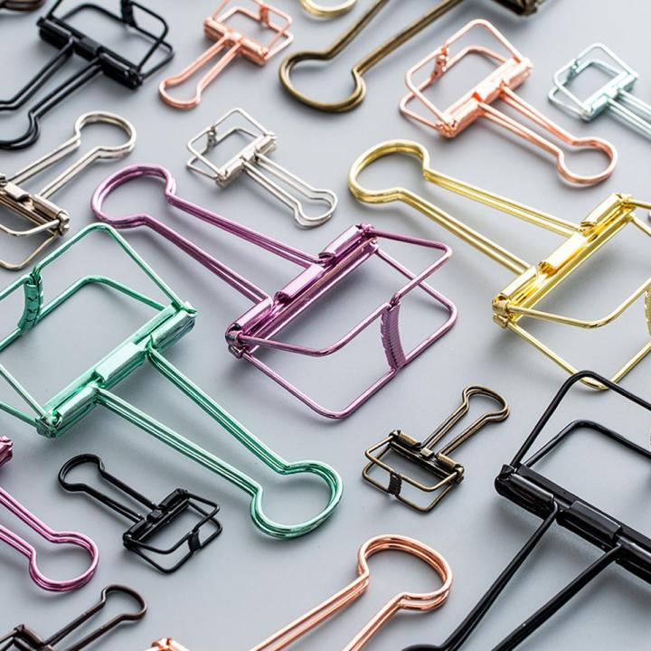 (New) ummmer flower 8 PCScolorful paper metal clip BAIC binder clip ...