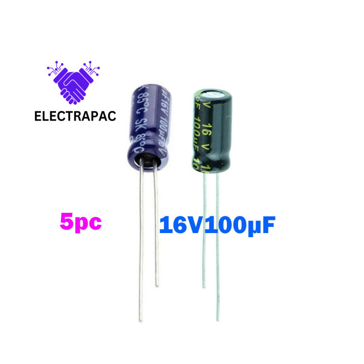 16V 100uF Polarizer DC Capacitor for power Adapter | Daraz.com.bd