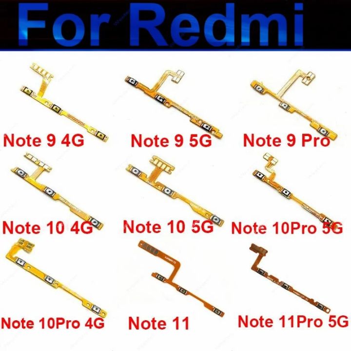 Power Volume Buttons For Xiaomi Redmi Note 9 10 11 Pro 4G 5G 9S 9T 10S 11S ON OFF Power Volume ...