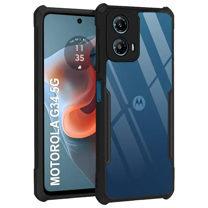 For Motorola Moto G45 Transparent Shock Proof Airbag Bumper Case ...