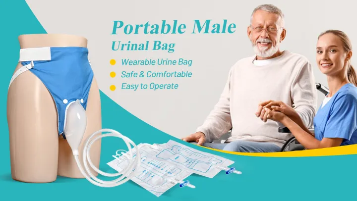 Urinal for Men, Urine Collect Bag, Reusable Silicone Urine Collector ...