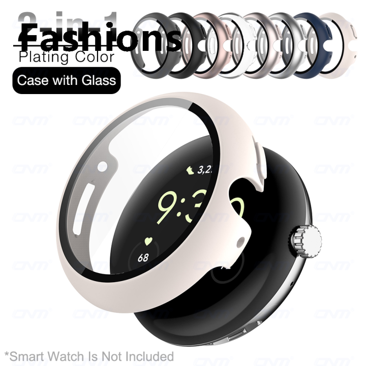 Fashions Glass+Case for Google Pixel Watch 2 Screen Protector Tempered ...
