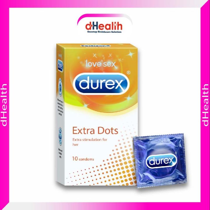 Durex Extra Dots Condom - 10 Pcs Pack (India) | Daraz.com.bd