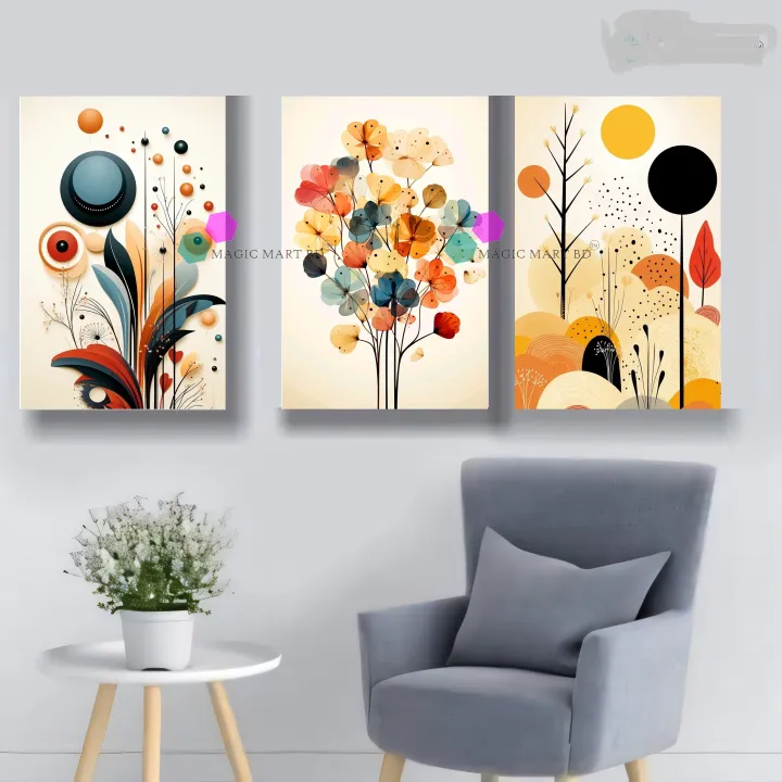 Pvc board Wall Poster 3 pcs Home Decoration with 3 mm Board Most Unique ...