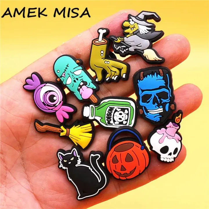 【NEW】 Halloween Style PVC Shoe Charms Decorations Horror Demon Witch ...