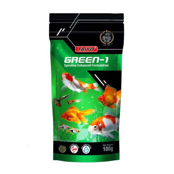 Taiyo Green-1 Fish Food Pouch 100gm | Daraz.com.bd
