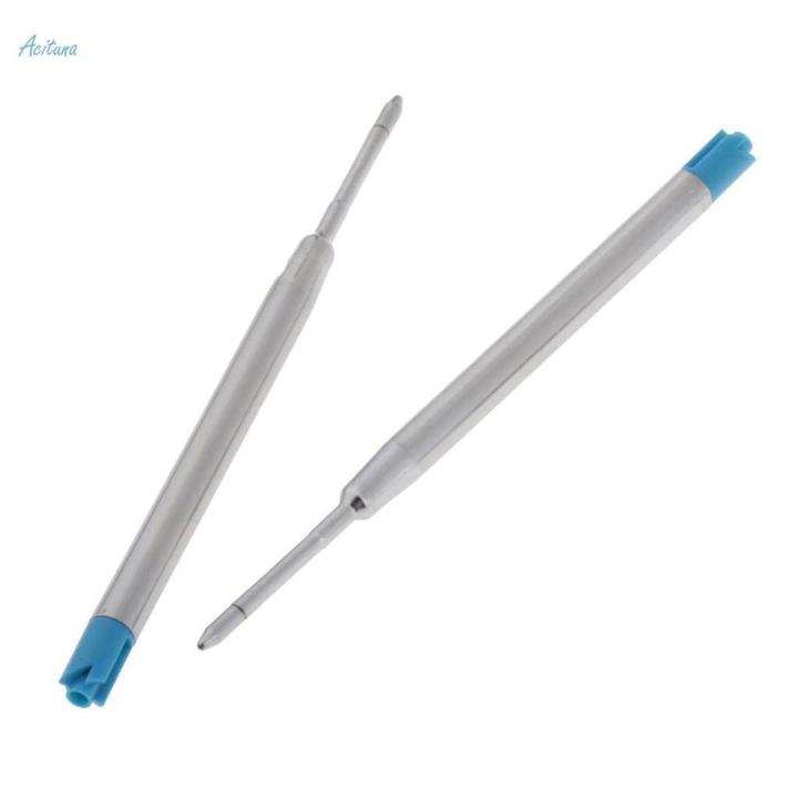 10x Blue Ballpoint Pen Refill Replacement Standard For Parker Style Ink ...