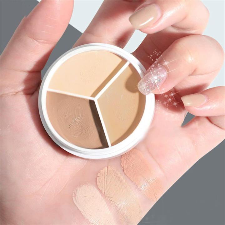 Sweet Mint Concealer, Tri-color Concealer Palette of Covers Acne Marks ...