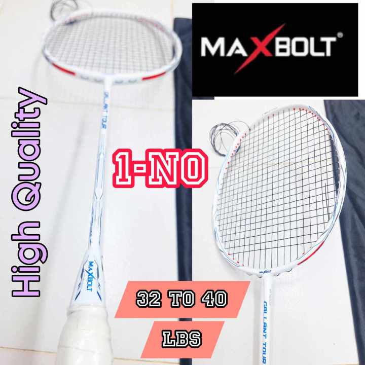 MAX BOLT Racket pawer carbon Fiver high tension Racket - Fully Complete ...
