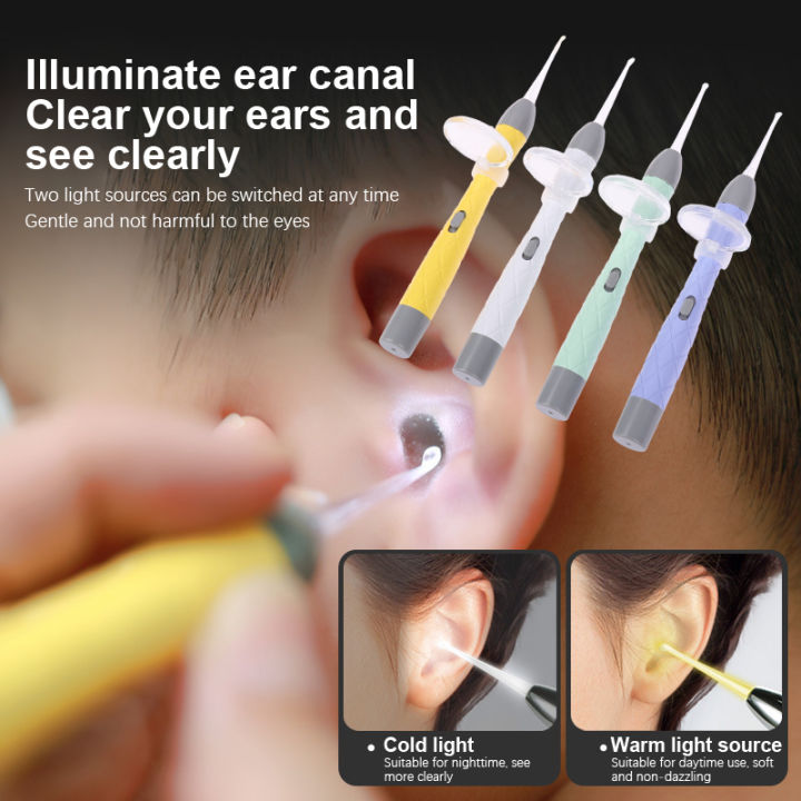 【Clearance】 1Set LED Light Ear Spoon With Magnifier Ear Picking Tool ...
