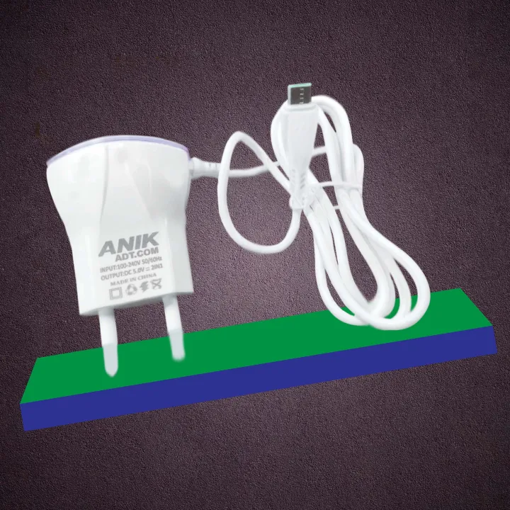 USB fast Charger Anik With Micro USB Cable for all phones 2.5 A Power ...