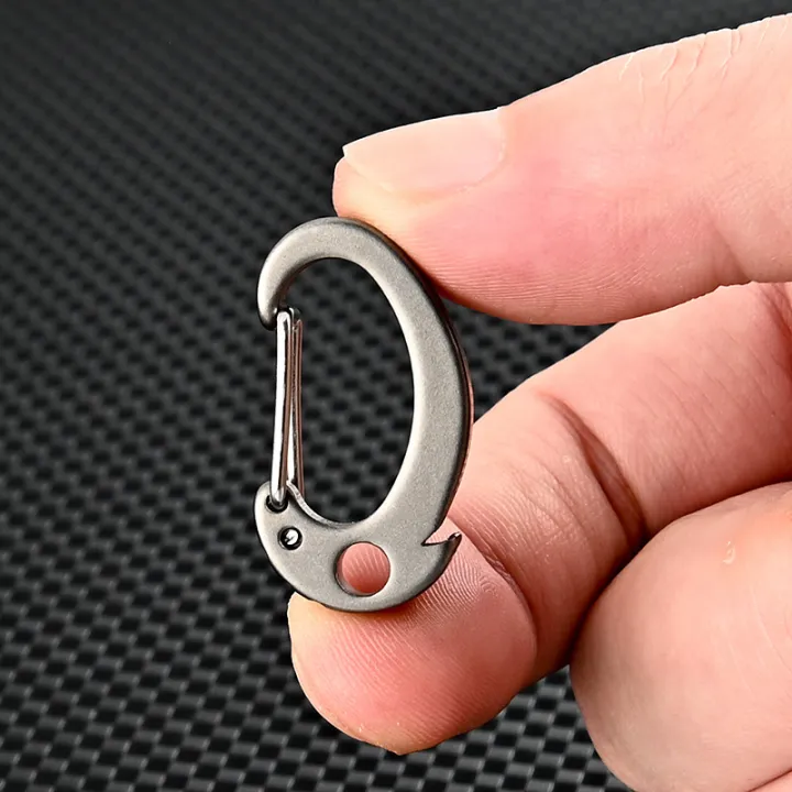 1Pc Titanium Alloy Heavy Duty Carabiner Keychain Quick Release Hooks ...