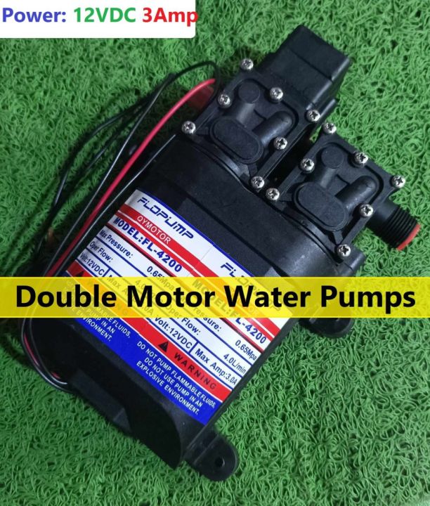 Double Motor Water Pumps DC 12v 3A 160W For Bike Car Washing Pump ...
