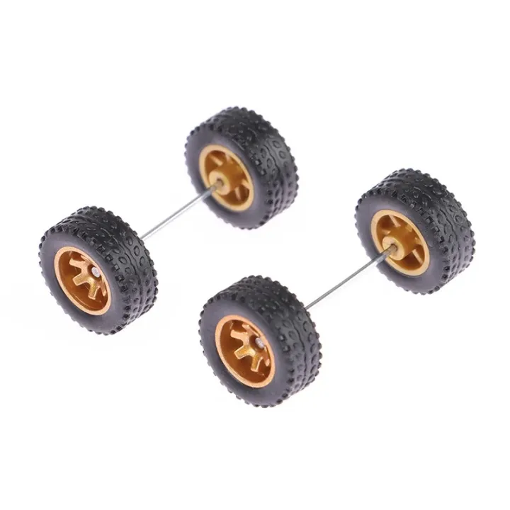 1:64 Alloy Car Model Conversion Wheels With Rubber Tires RC Car Wheels ...