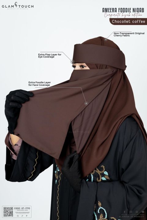 Glam Touch Premium Ameera Foodie Niqab | Daraz.com.bd