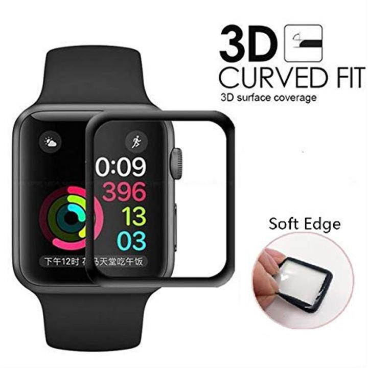 iWatch 44mm Full Cover Curved Tempered Glass Screen Protector 3D ...