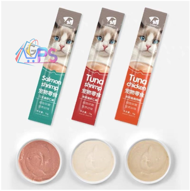 Cat Treat Snacks Chicken Tuna Salmon Flavor Cat Wet Snacks Food Pet ...