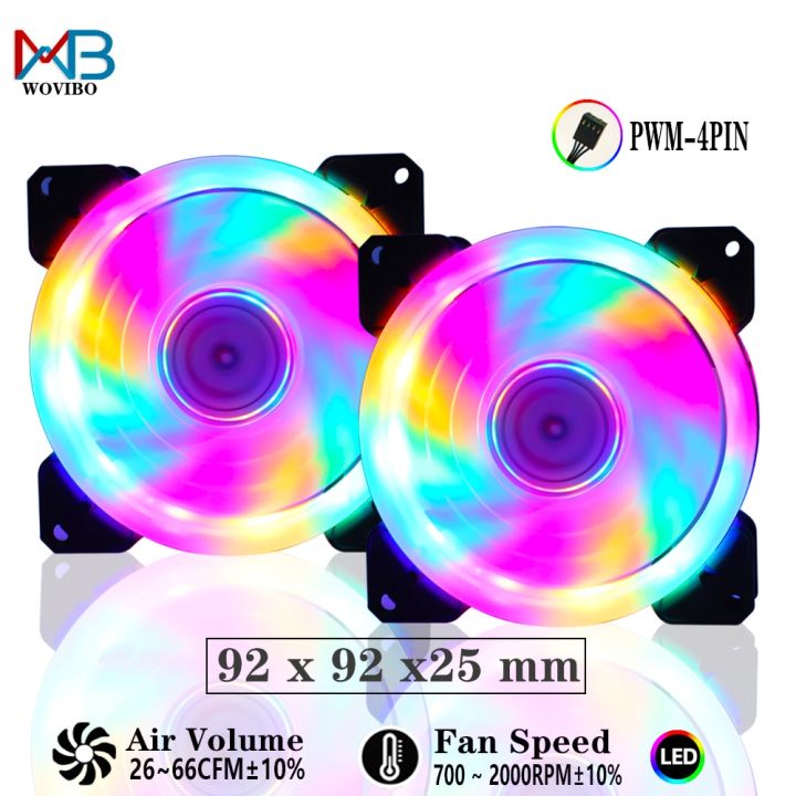 90mm Computer Cooling Fan 92mm Pwm 4PIN 2000RPM Ventilador For Computer ...