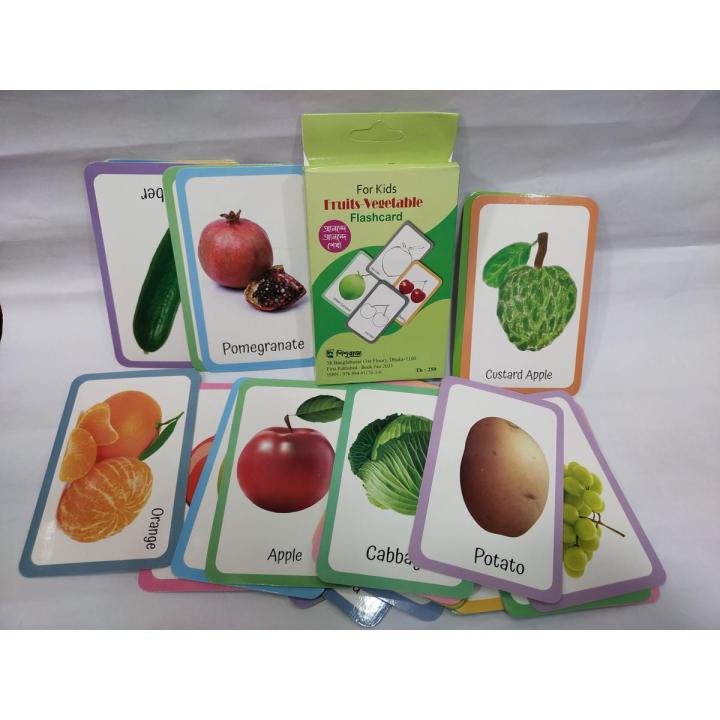 Fruits-Vegetables Flash Cards | Daraz.com.bd