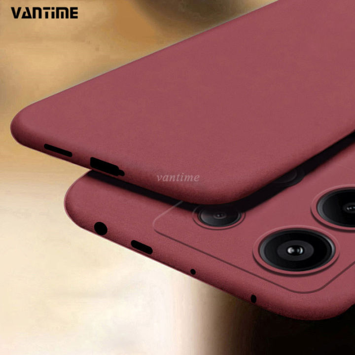 Vantime for Xiaomi Redmi Note 13 Pro 5G / Poco X6 5G Case Soft Sandstone Slim Matte Back Cover ...