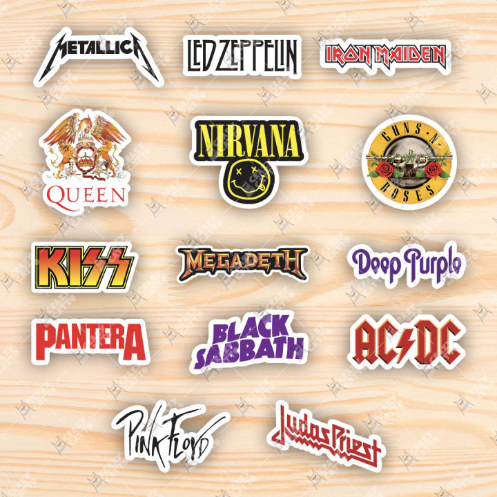Rock and Metal Bands Sticker Pack 1 Laptop Mobile Vinyl Waterproof ...