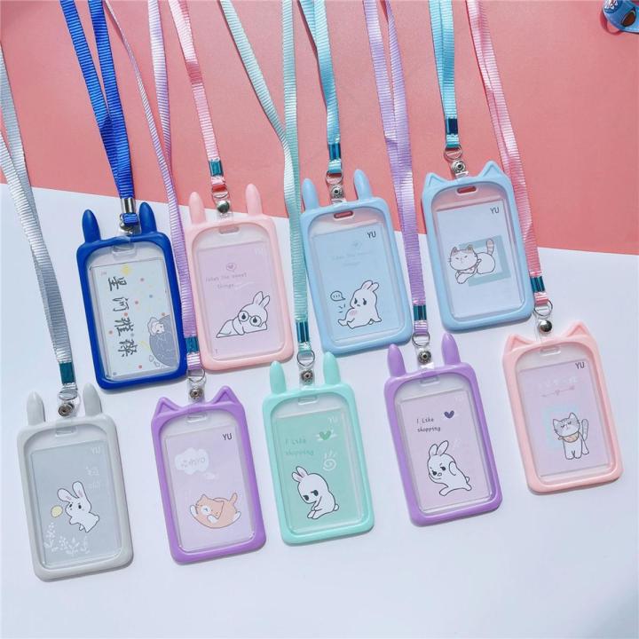 Bus ID Holders Cute Badge Holder Cat Ear Card Case Name Badge Holder ...