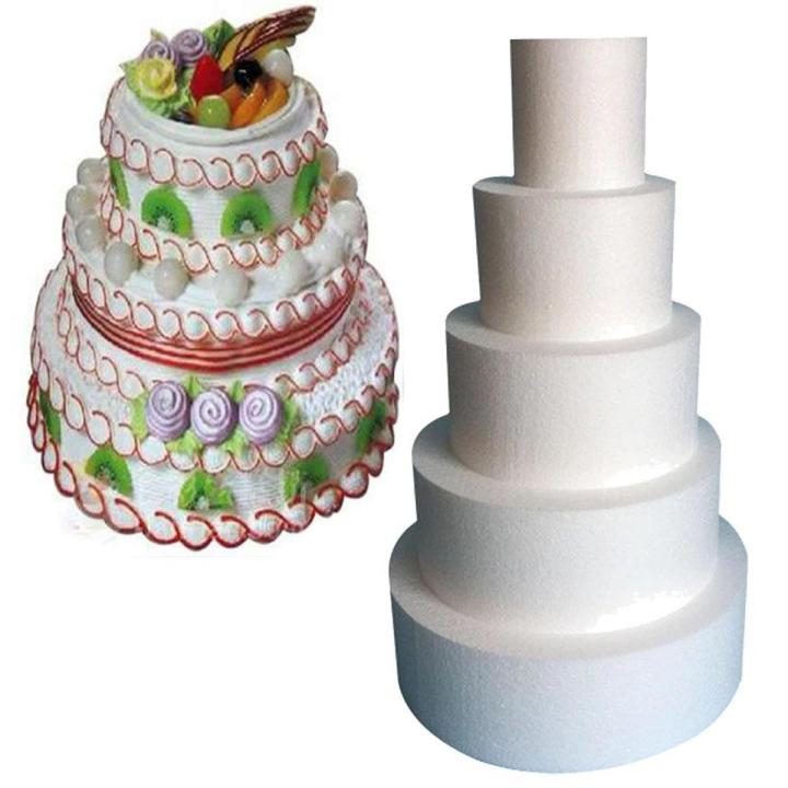 【happy one】10/12/14/16inch Foam Round Cake Dummy Mold DIY Modelling ...
