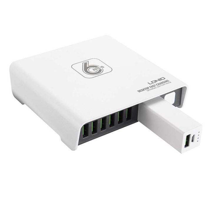 LDNIO A6802 Box Magical 6 USB Ports 40W Charger with 2600mAh Power Bank ...