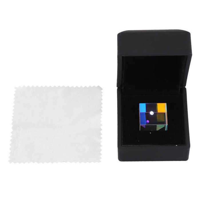 Optical crystal prism six-sided bright light tinted glass combine cube ...