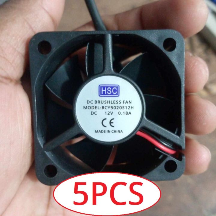 5Pcs - 50mm 2″ Inch 12V 0.8A Cooling Fans 5020 DC 12V 50x50x20mm Fan ...