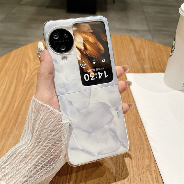 HODON Splash Ink Oil Painting Phone Case for OPPO Find N2flip N3Flip 5G Case Ultra Thin Water ...