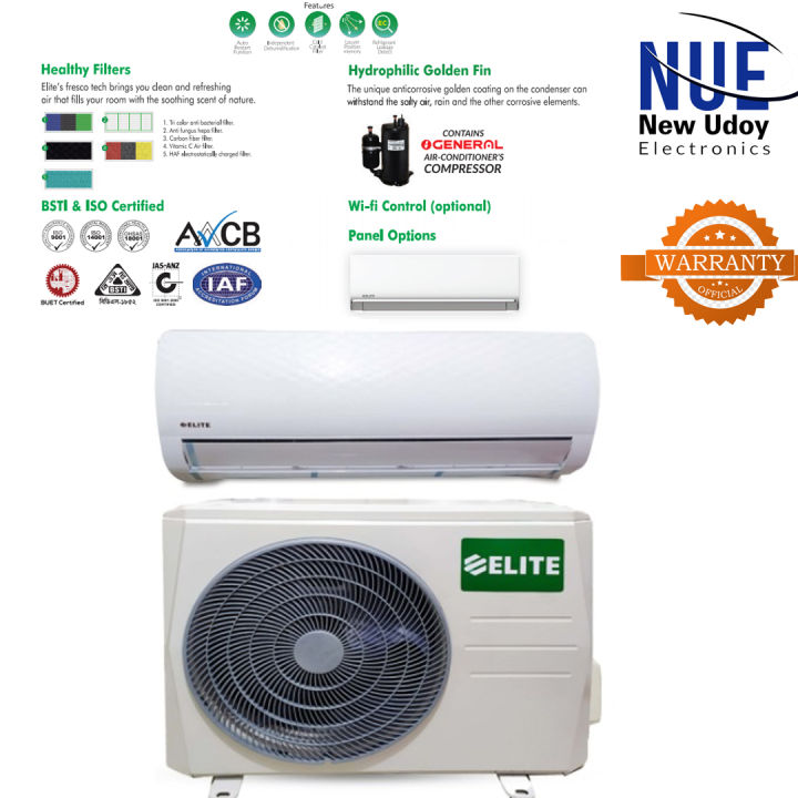 ELITE 1.5 Ton Split Type AC 18000 BTU Official Warranty with Free ...