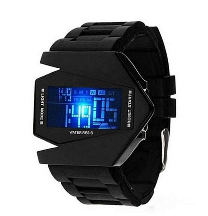 Silicone LED Watch for Kids - Black | Daraz.com.bd