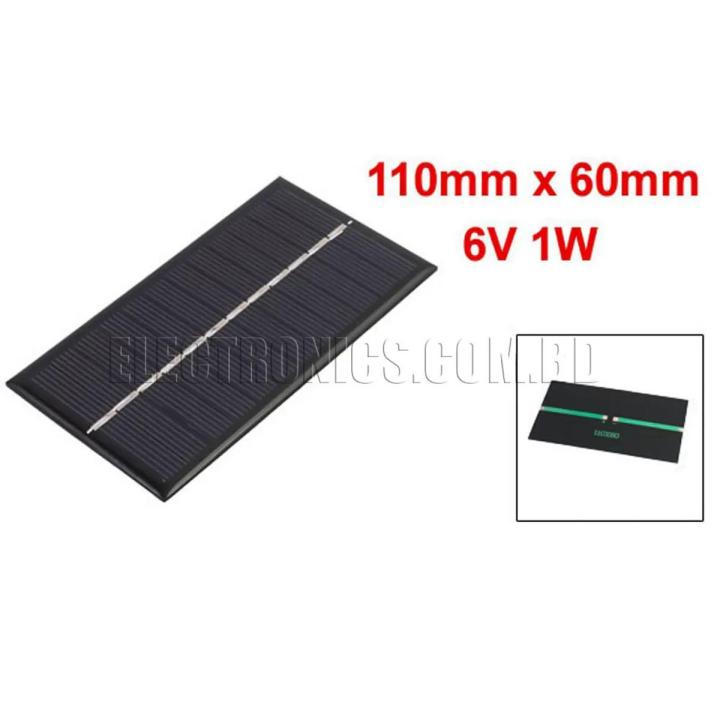 110mm x 60mm 1 Watt 6 Volt Polycrystalline Solar Cell Panel Module ...