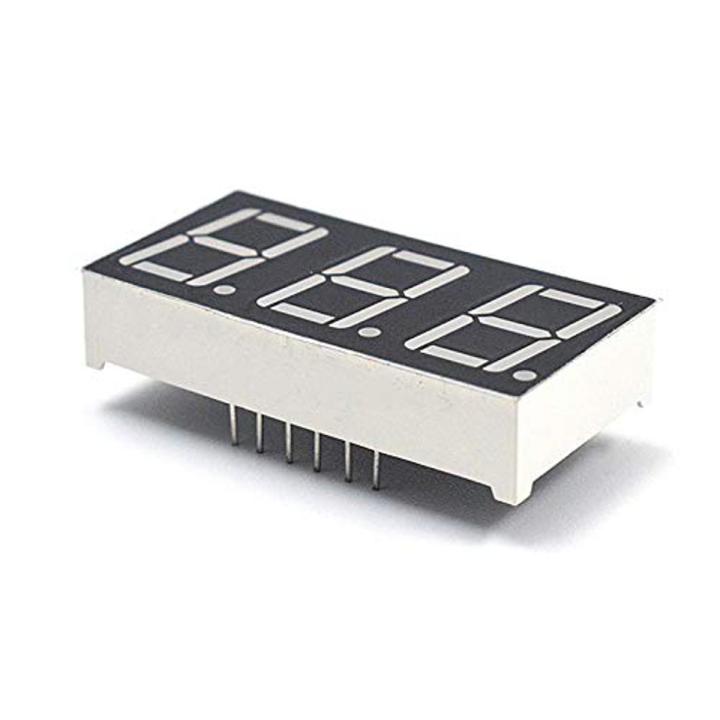 3-Digit 7-Segment Display 0.56" Common Cathode 3-Digit LED Display ...