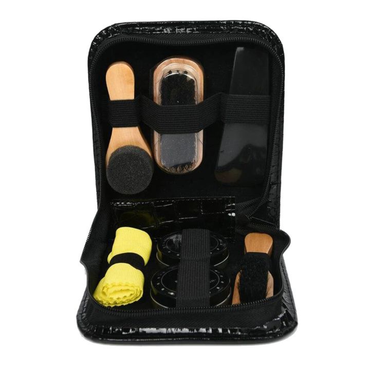 Polish Shoe Brush Kit Natural Polishing Shine Applicators Clean Shoe ...