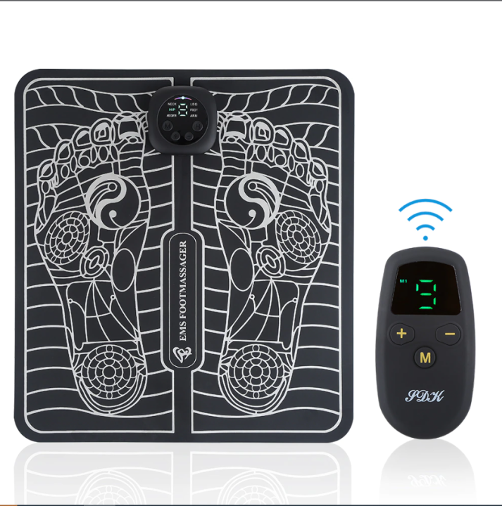 EMS Foot Mat With Controller Electrical Muscle Stimulation Massage Feet ...
