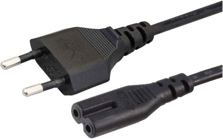 Universal AC 220v 2 Pin 5 Feet Length AC Power Cable Cord | Daraz.com.bd